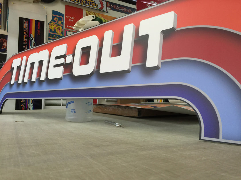 Time out PVC sign – Szabo's Arcades