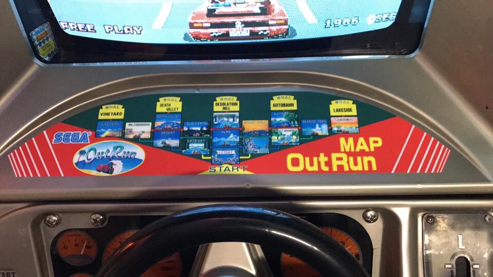 Outrun Map decal – Szabo's Arcades