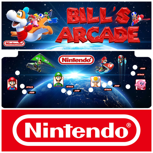 Nintendo themed multicade custom art – Szabo's Arcades
