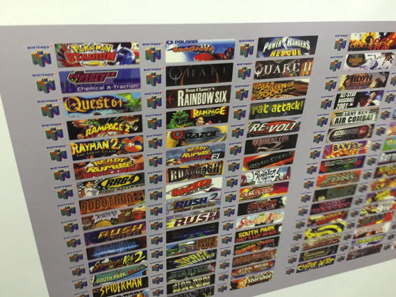 N64 Labels – Szabo's Arcades