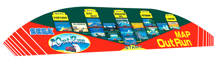 Outrun Map decal – Szabo's Arcades